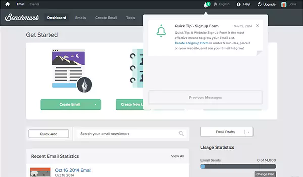 New Notification System - Benchmark Email