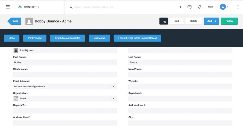 Feature: Forward Email to Contact or Lead Record - Benchmark Email