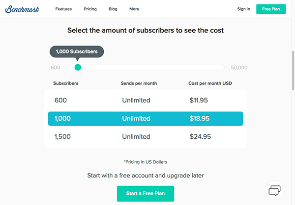 New Pricing Plans - Benchmark Email